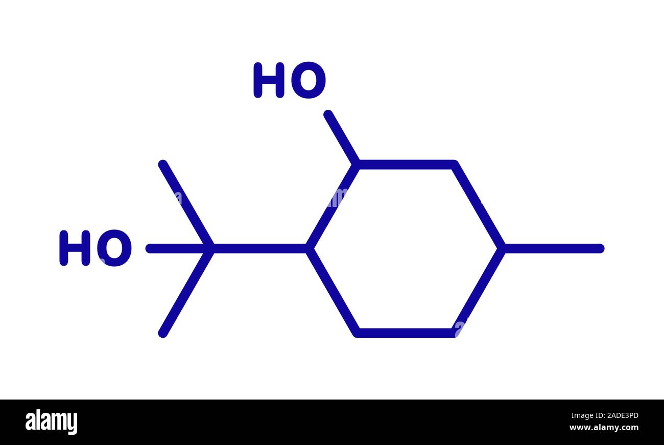 P Menthane 3 8 Diol Pmd Menthoglycol Insect Repellent Molecule Blue