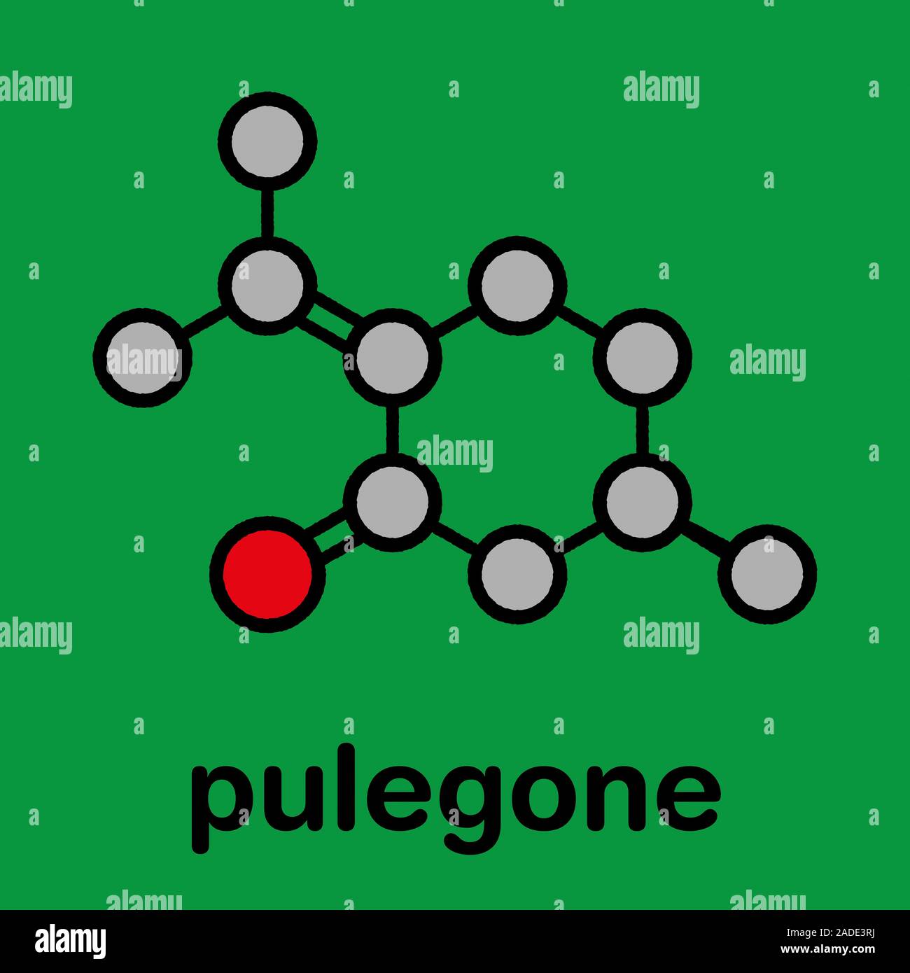Pulegone molecule. Stylized skeletal formula (chemical structure ...