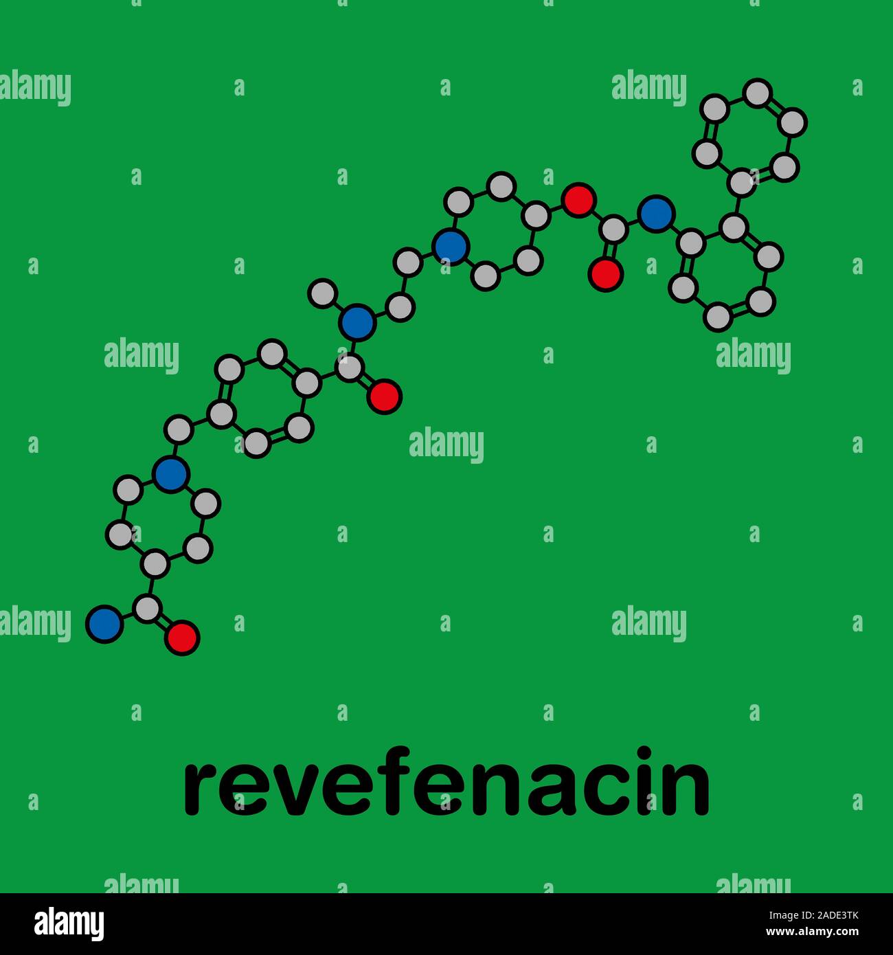 Revefenacin COPD drug molecule. Stylized skeletal formula (chemical ...