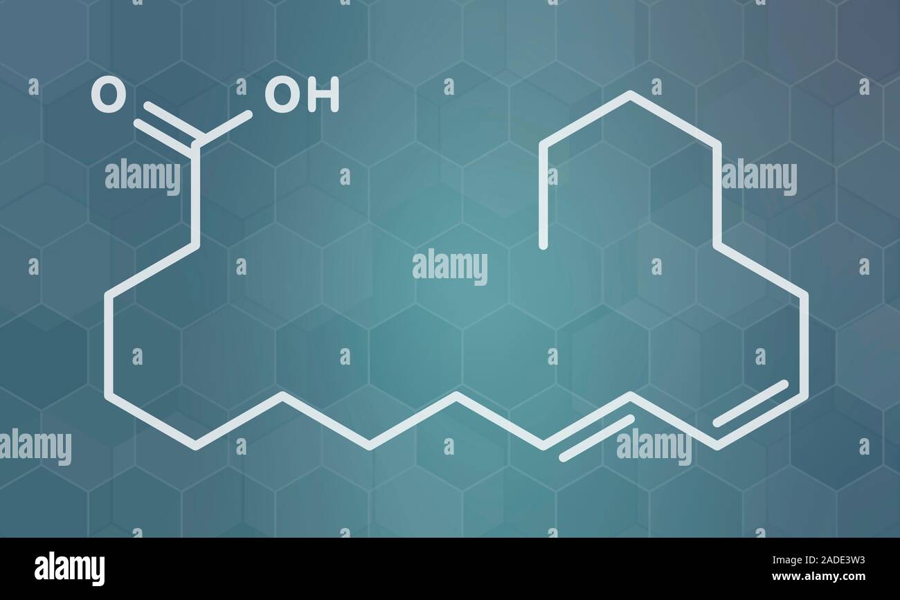 Rumenic acid (bovinic acid, conjugated linoleic acid, CLA) fatty acid ...