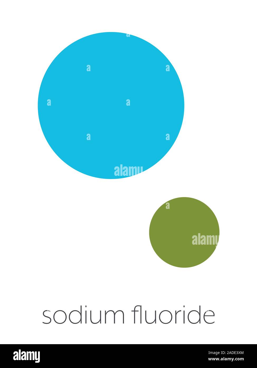 Sodium fluoride, chemical structure. Stylized skeletal formula ...