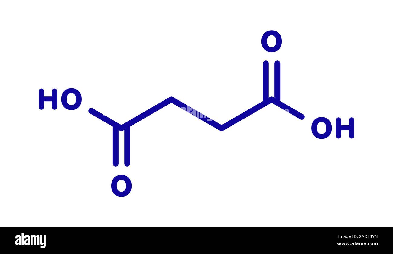 Succinic acid (butanedioic acid, spirit of amber) molecule ...