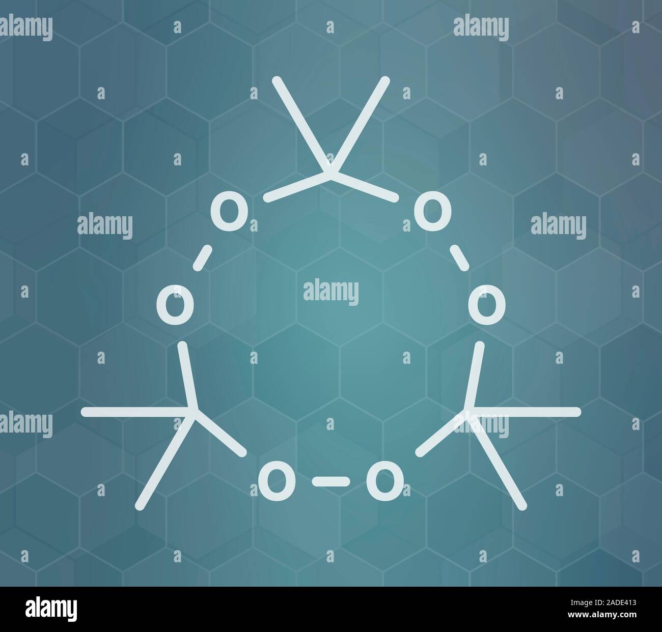 Triacetone triperoxide (TATP, acetone peroxide) explosive molecule ...