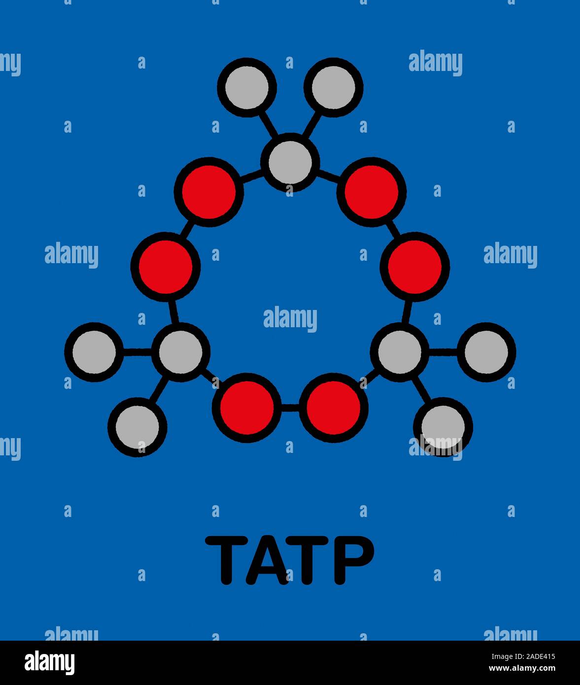 Triacetone triperoxide (TATP, acetone peroxide) explosive molecule ...