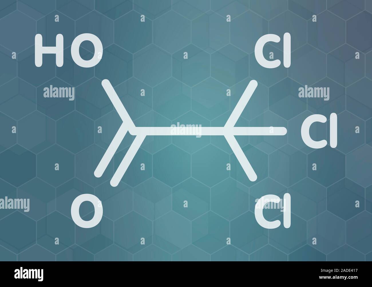 Trichloroacetic acid (TCA) molecule. Used in dermatological treatment ...