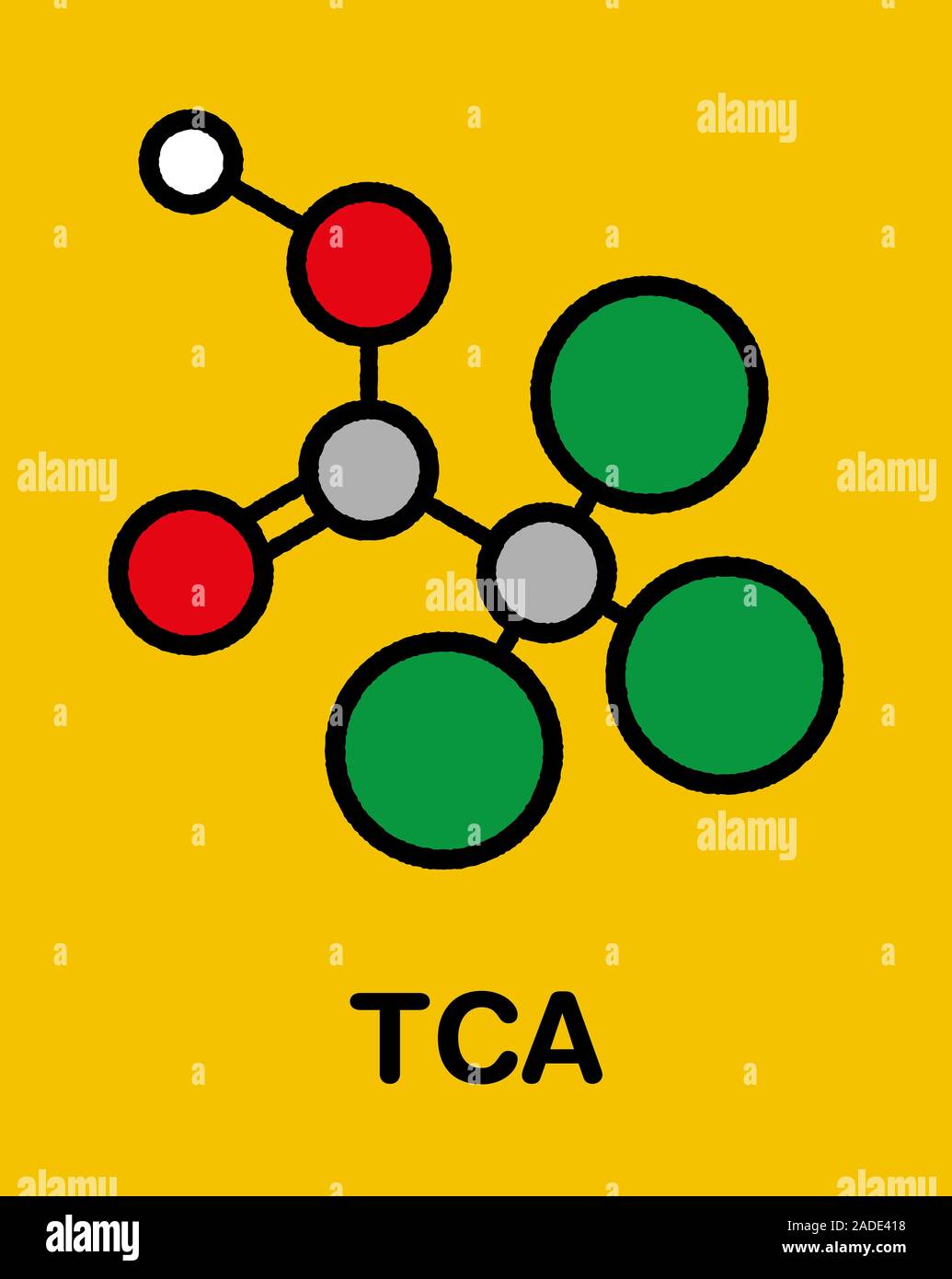 Trichloroacetic acid (TCA) molecule. Used in dermatological treatment ...