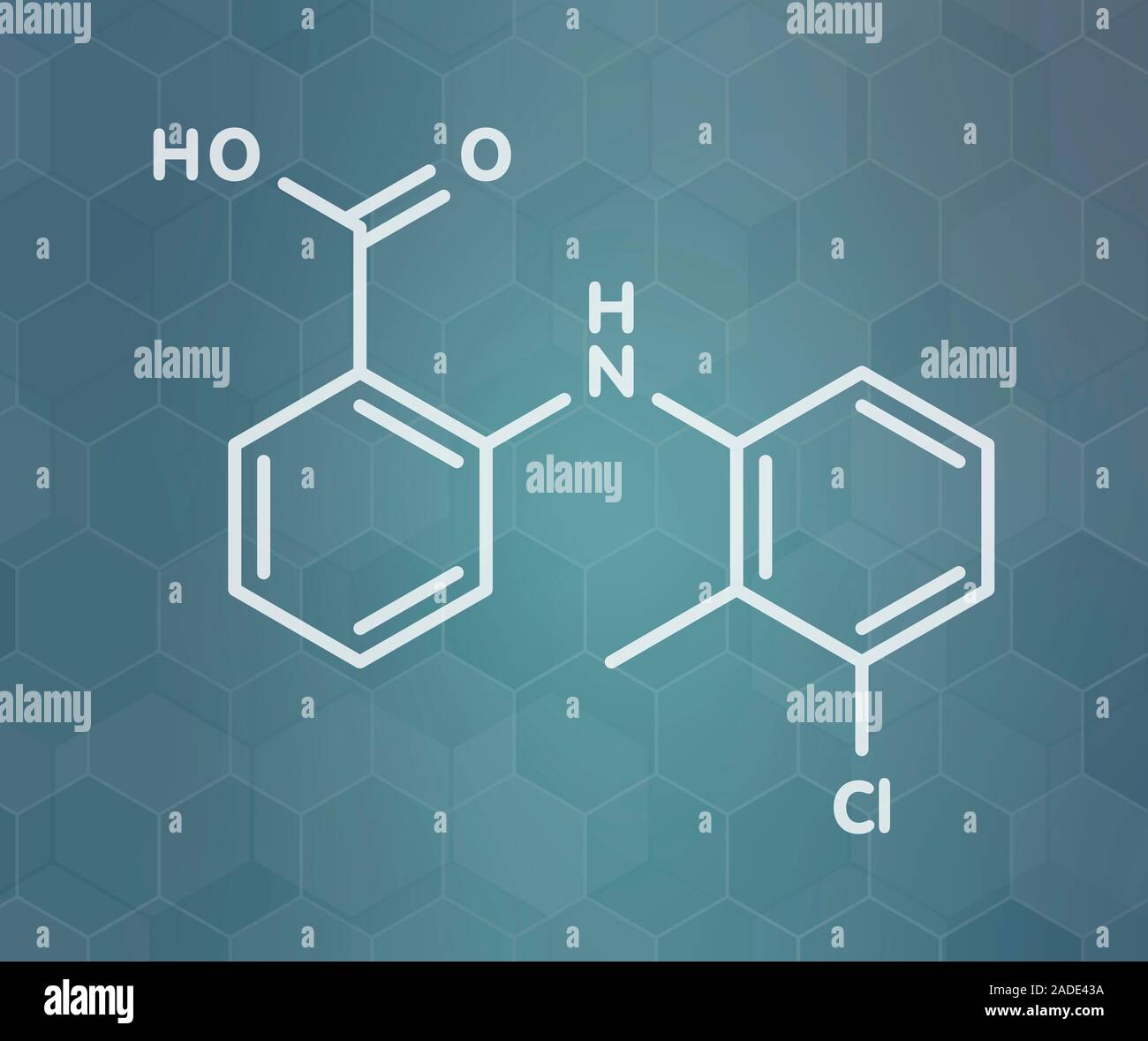 Tolfenamic acid NSAID drug. Used in treatment of inflammation and ...