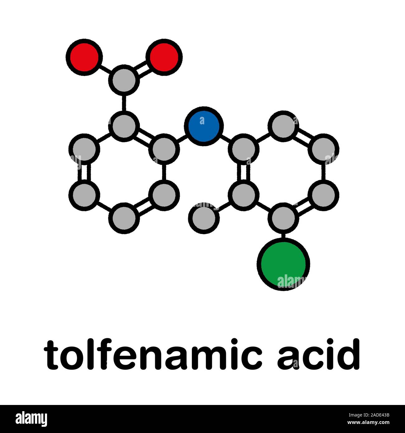 Tolfenamic acid NSAID drug. Used in treatment of inflammation and ...