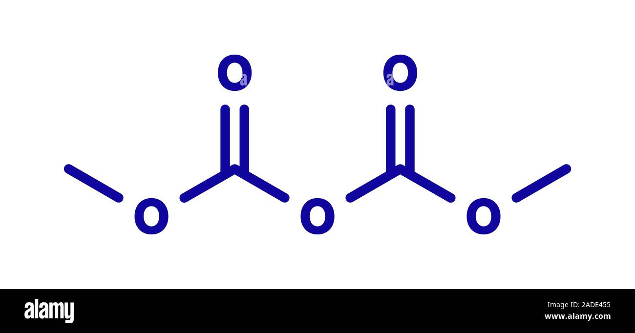 Dimethyl dicarbonate (DMDC) beverage preservative molecule. Additive ...