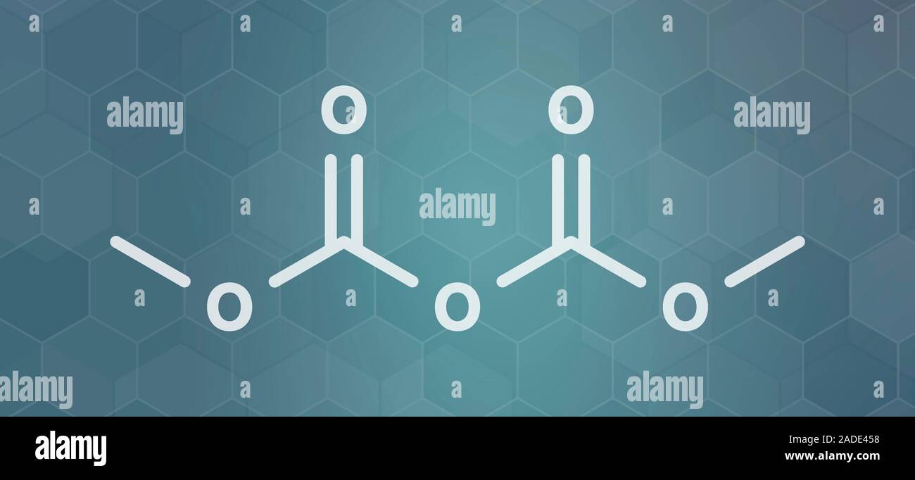 Dimethyl dicarbonate (DMDC) beverage preservative molecule. Additive ...
