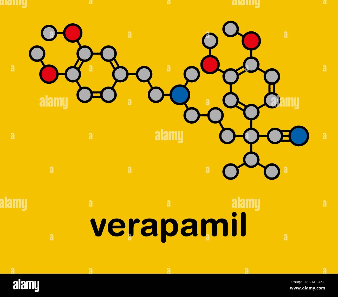Verapamil calcium channel blocker drug. Mainly used in treatment of ...