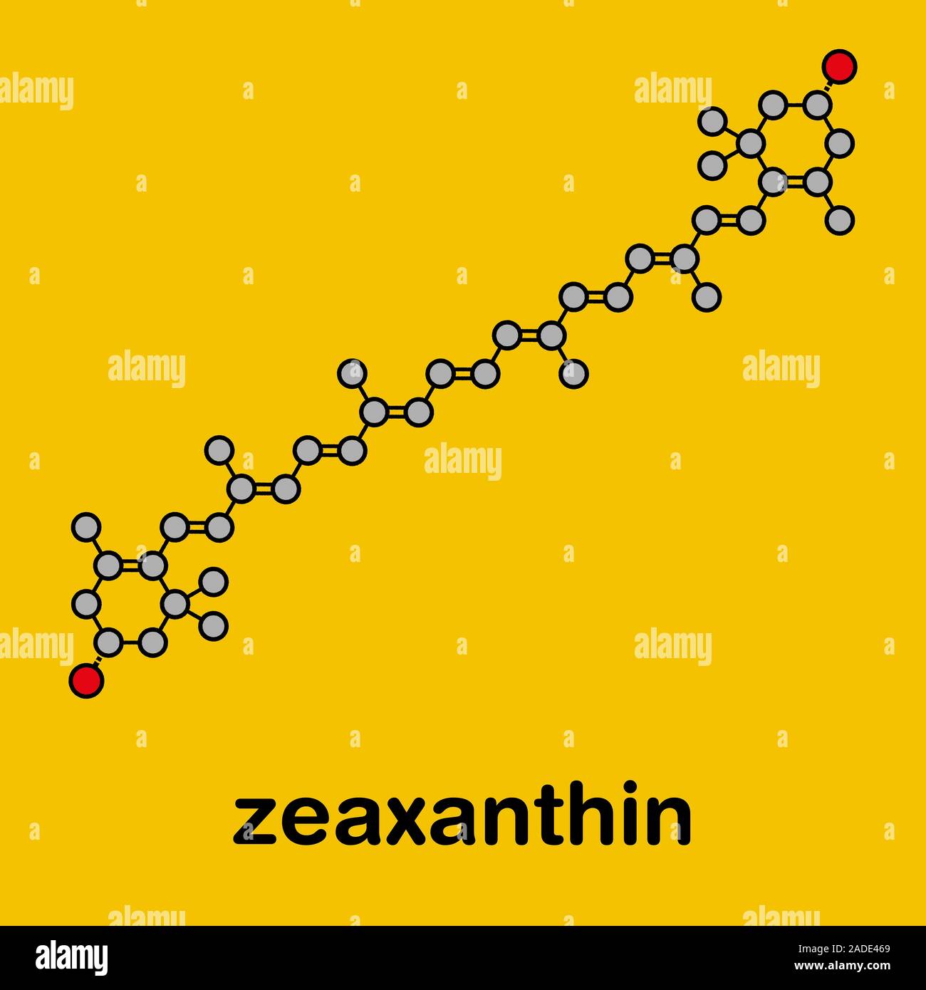 Zeaxanthin yellow pigment molecule. Responsible for colour of bell ...