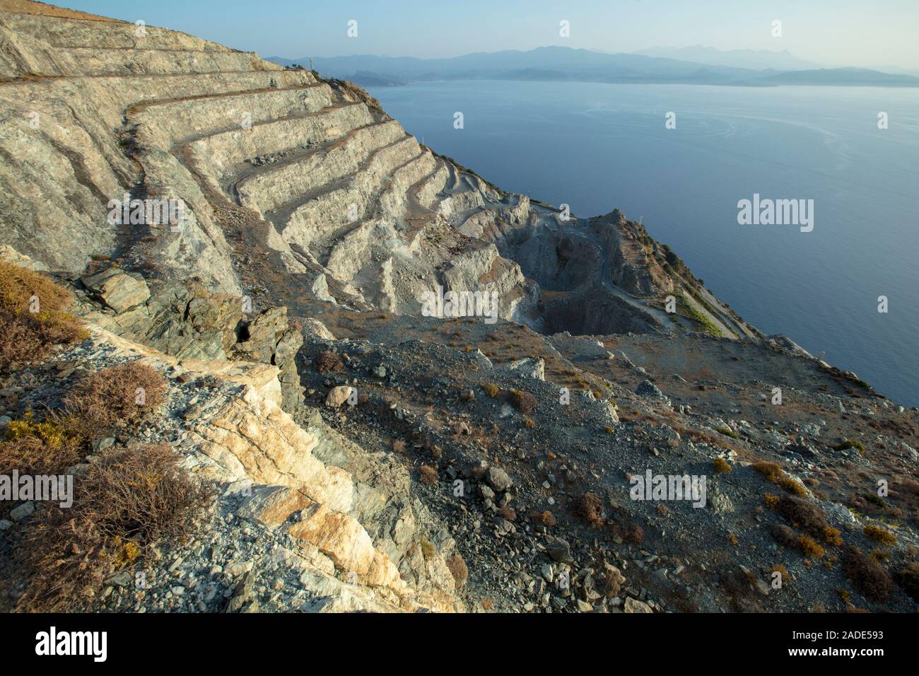 Canari asbestos plant. Quarry at the Canari asbestos mine and factory ...