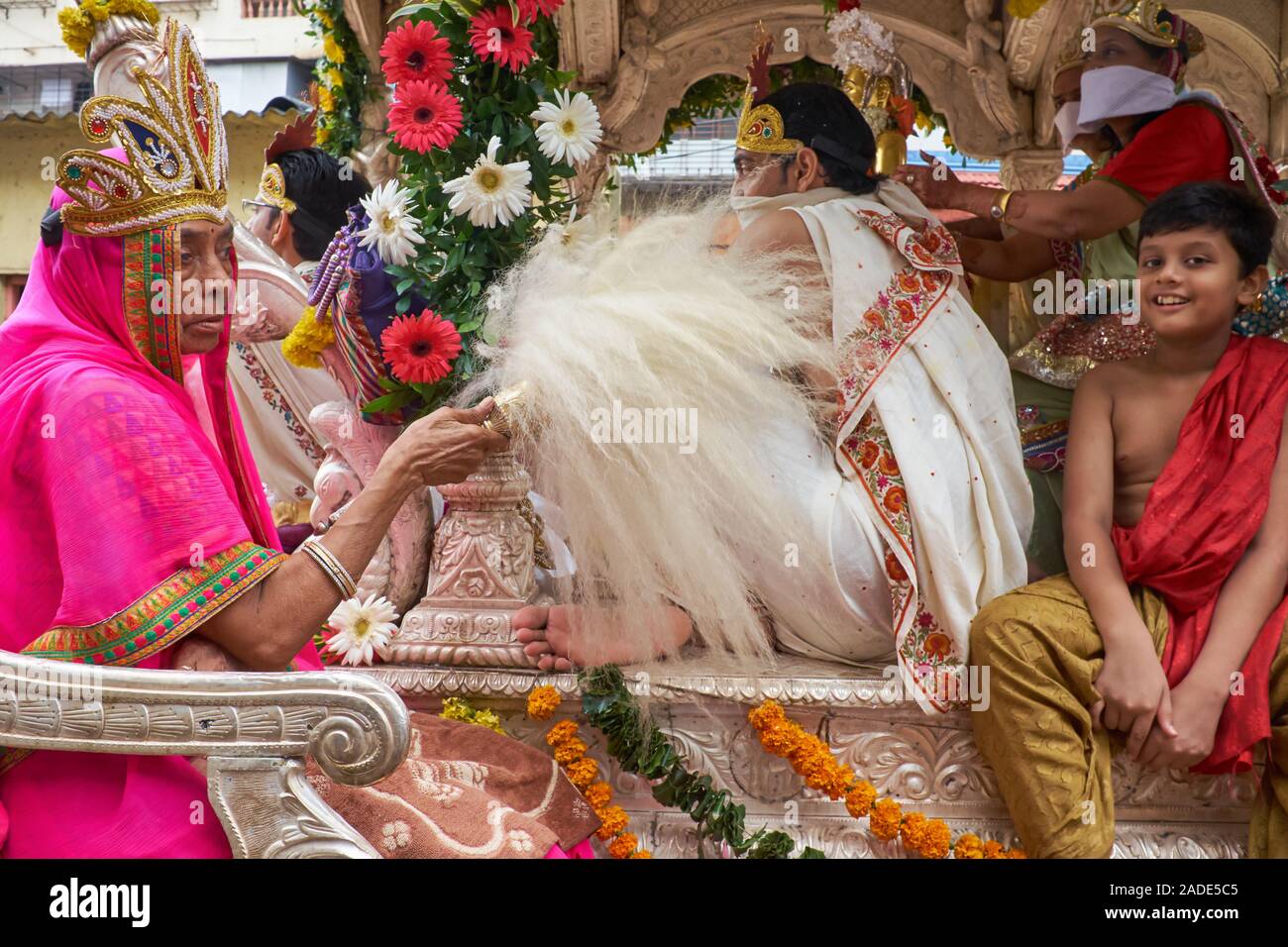 A procession of the Jain community in Mumbai, India Stock Photo - Alamy