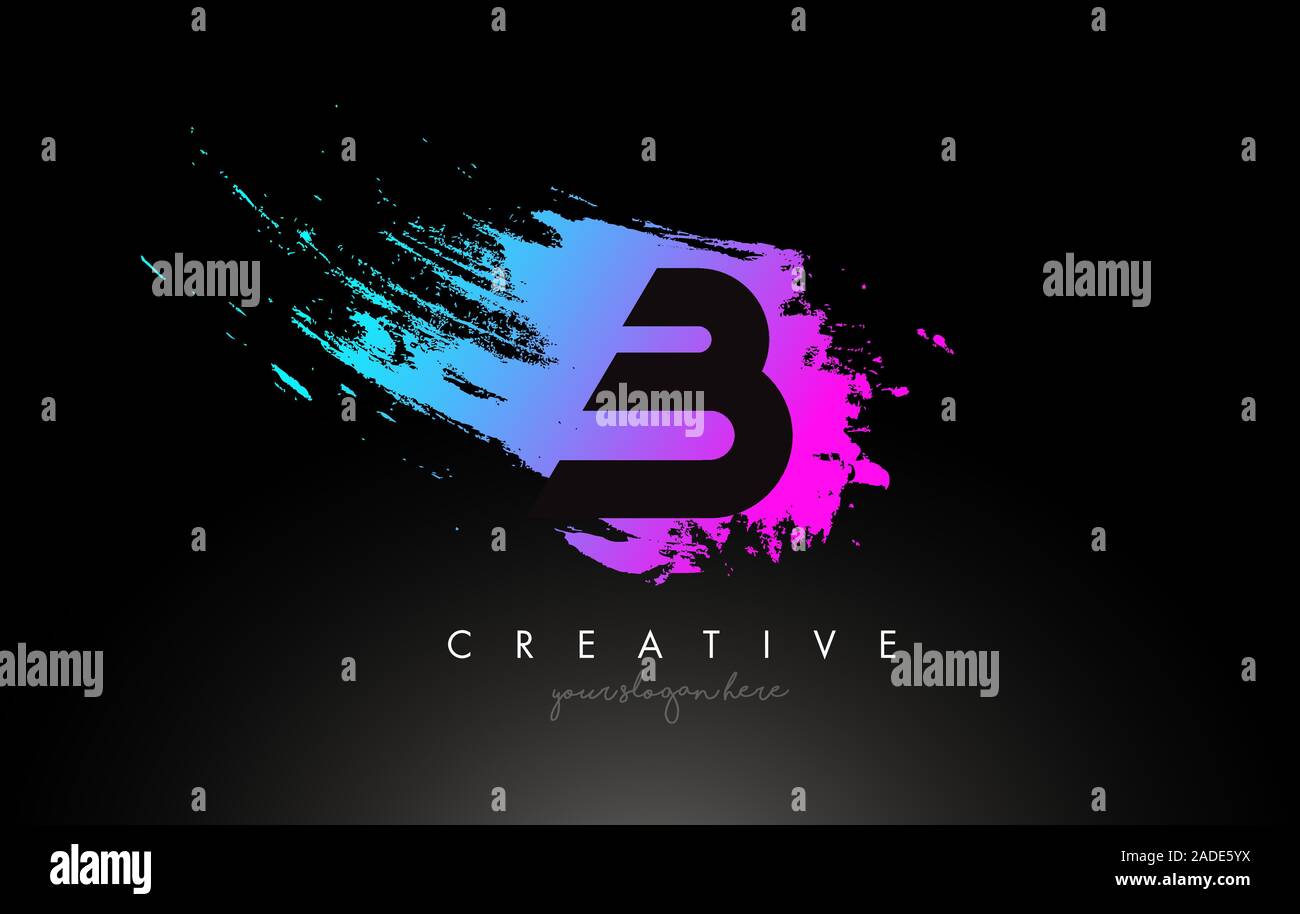 Artistic b typography logo hi-res stock photography and images - Alamy