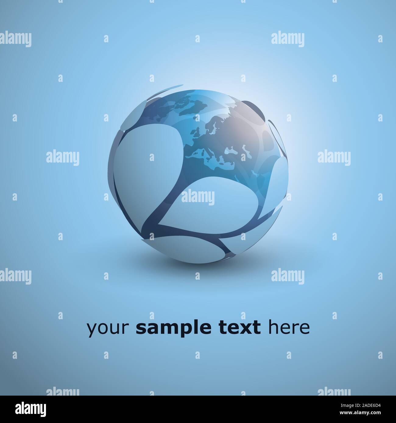 Petal globe design vector blue hi-res stock photography and images - Alamy