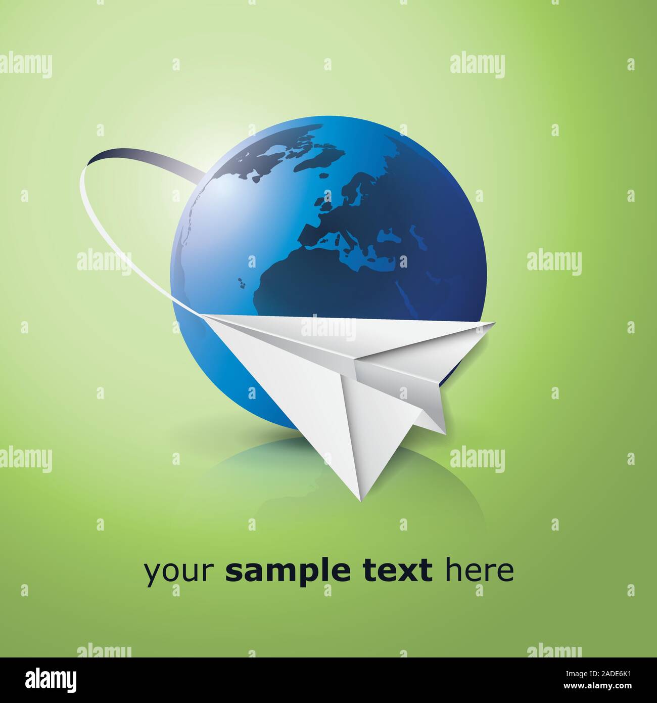 Globe Design With Airplane Vector Stock Vector Image & Art - Alamy