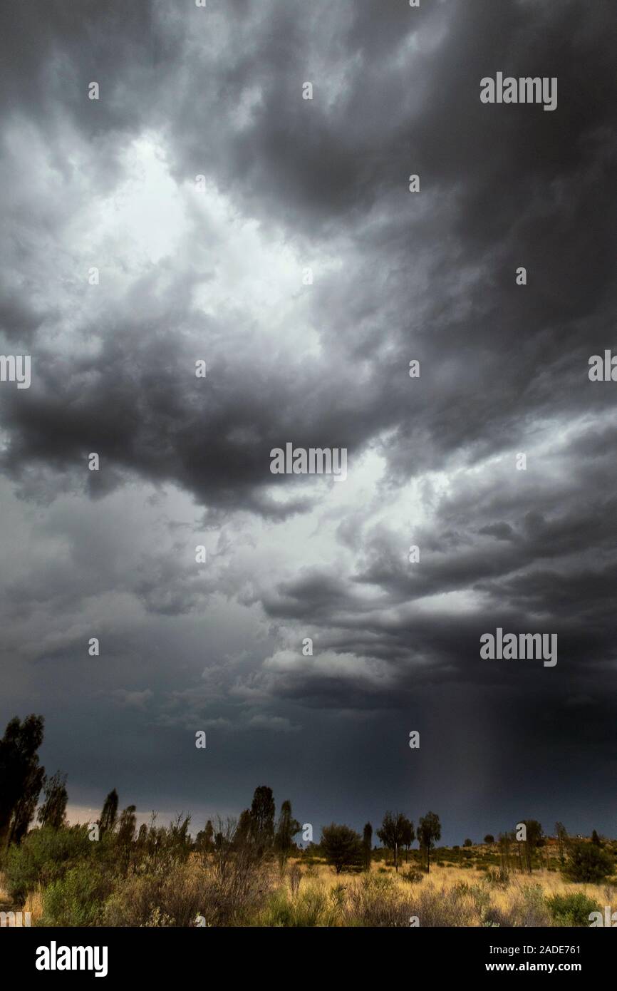Thunderstorm in the Australian Outback in spring. This storm produced ...