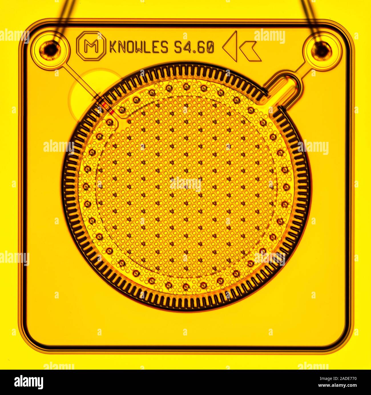 Knowles MEMS (MicroElectroMechanical System) microphone wafer. MEMS ...