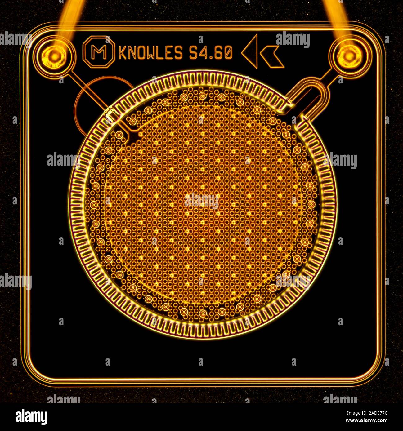Knowles MEMS (MicroElectroMechanical System) microphone wafer. MEMS ...