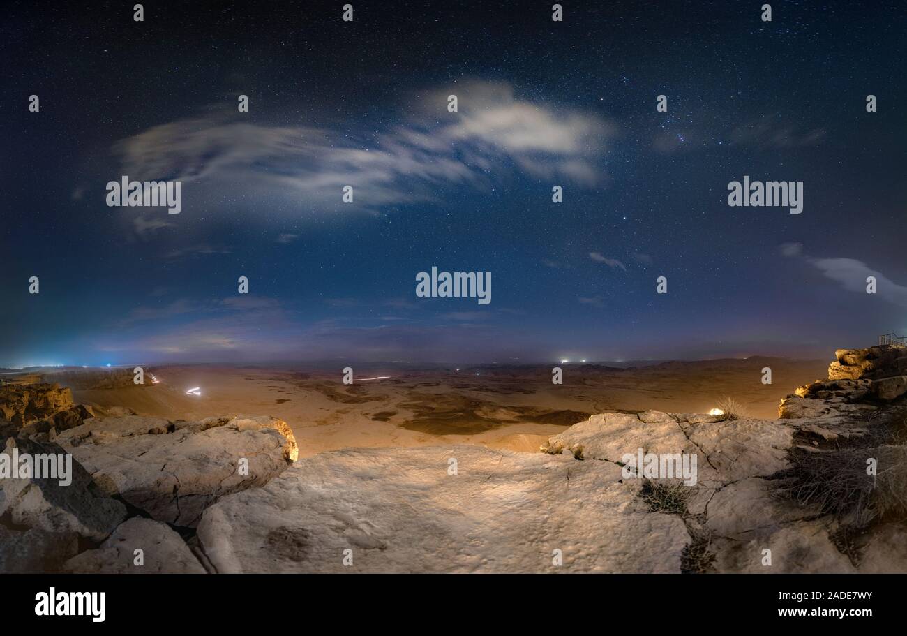 Erosion cirque in Negev Desert. This large erosion cirque is named ...