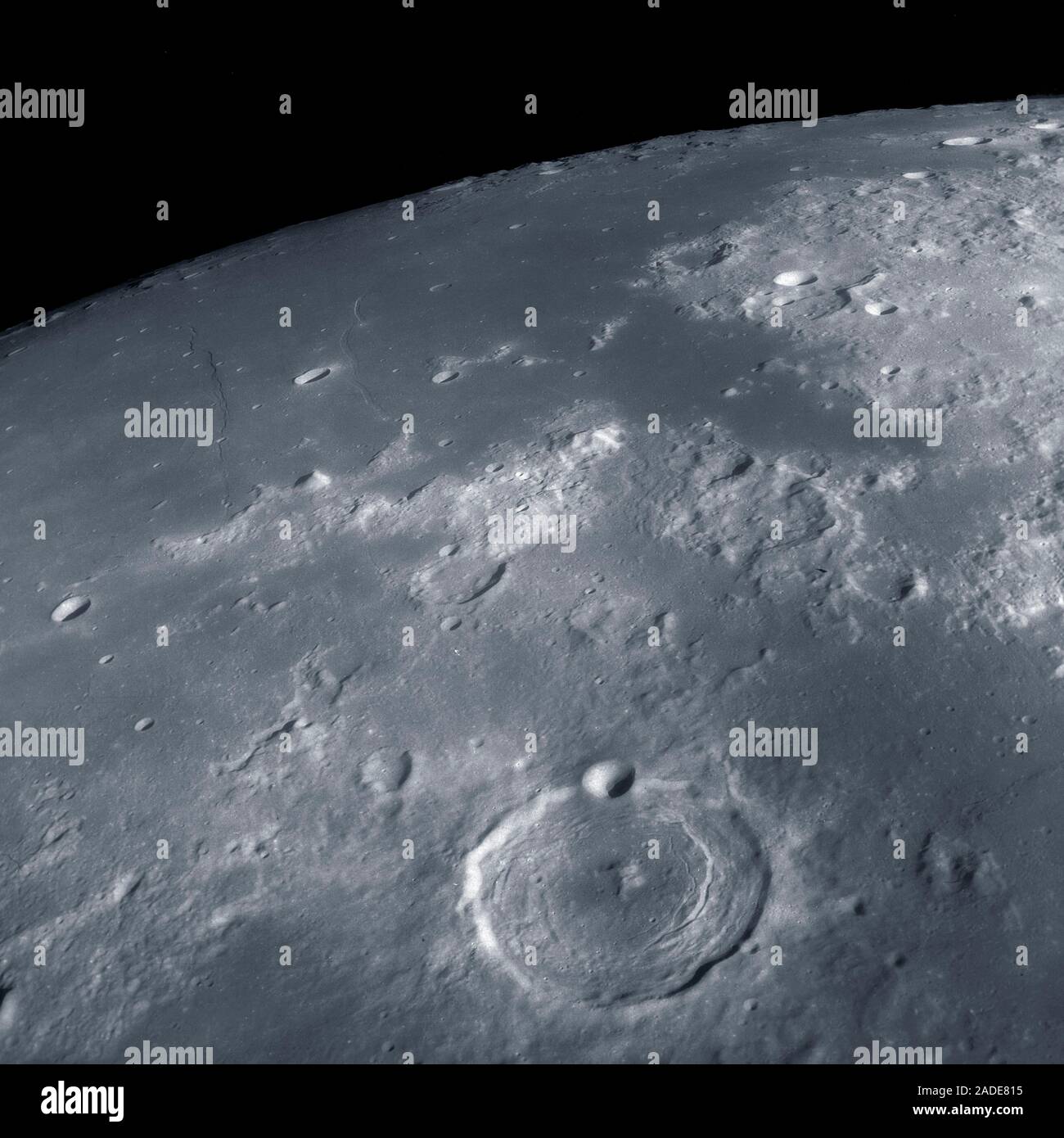 Lunar landscape, Apollo 11 orbital photograph. This photograph was ...