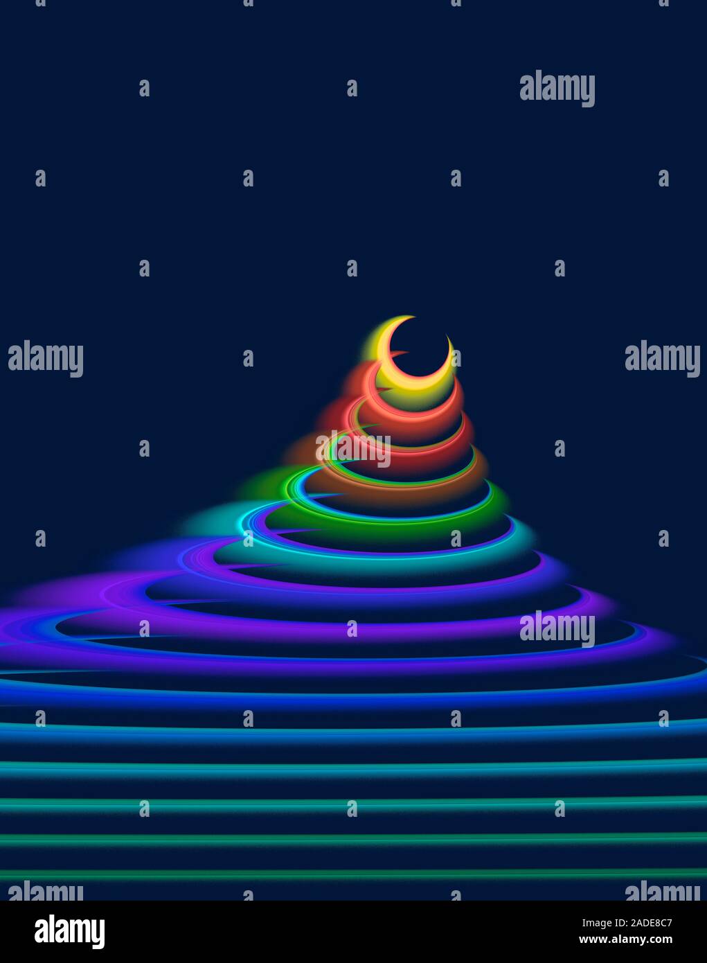 Fractal conical abstract shapes Stock Photo - Alamy