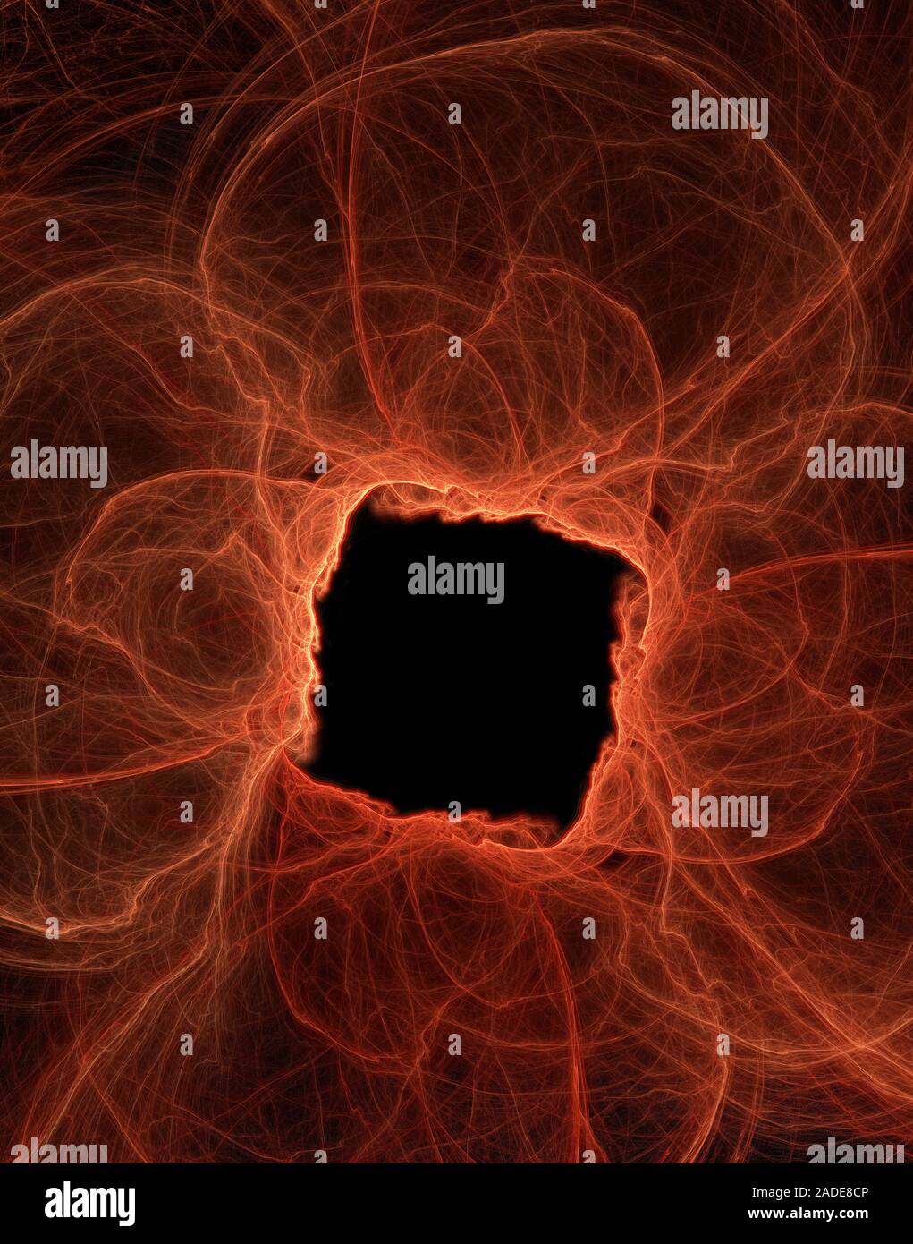 Plasma physics conceptual illustration. Plasmas are a collection of ...