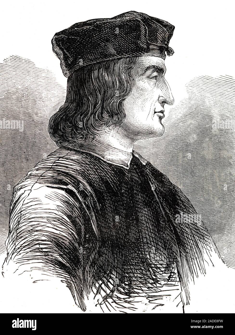 Aldus Manutius (1450-1515), Italian publisher and printer. Mantius, a ...