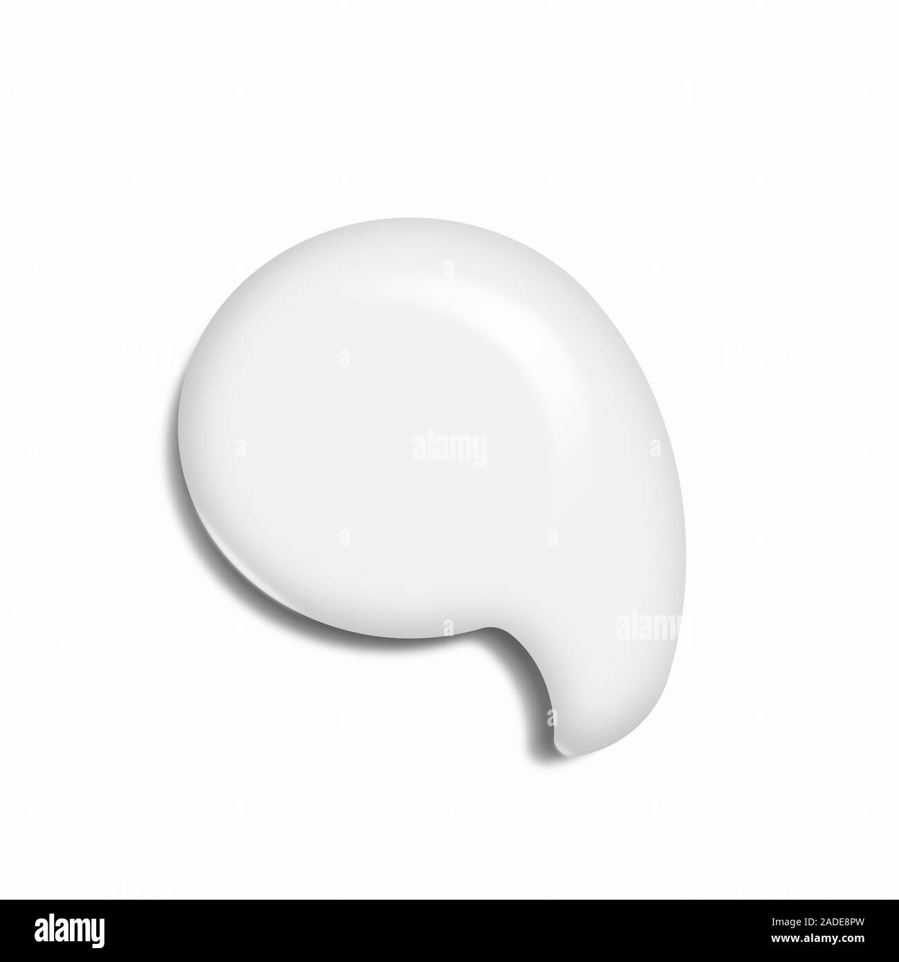 Apostrophe shape mound of body cream on white background Stock Photo ...