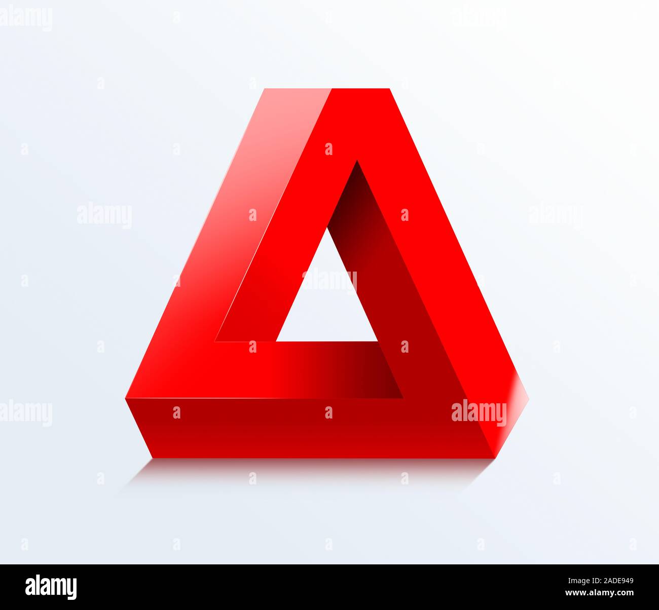 Penrose triangle, illustration Stock Photo - Alamy