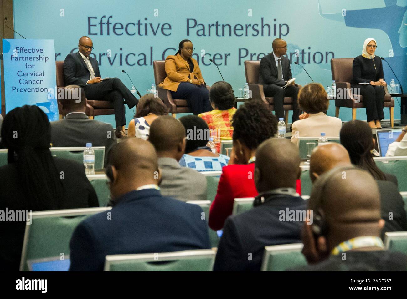 Kigali, Rwanda. 3rd Dec, 2019. Participants attend a panel discussion ...
