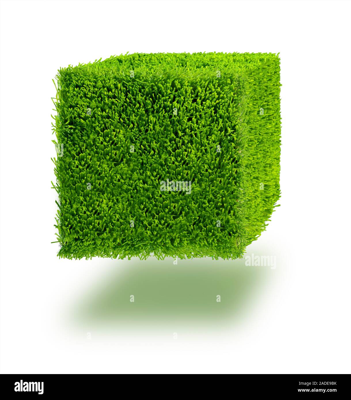 Cube of grass, illustration Stock Photo - Alamy