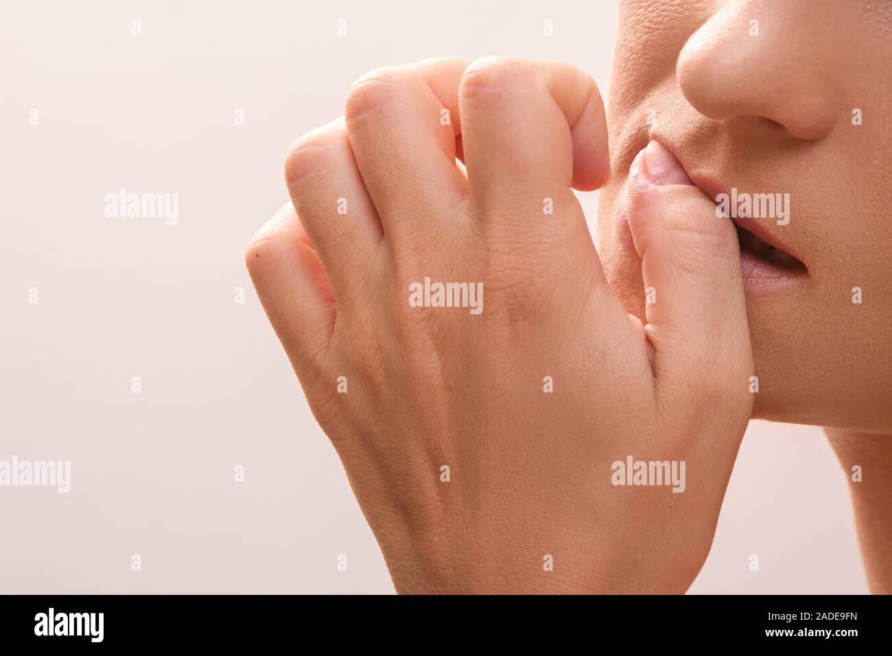 Close up mouth and nail hi-res stock photography and images - Alamy