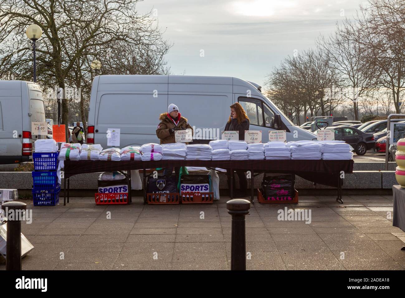 Open market. CMK, with Midsummer Boulevard (Blvd) running overhead, Centre Milton Keynes ...