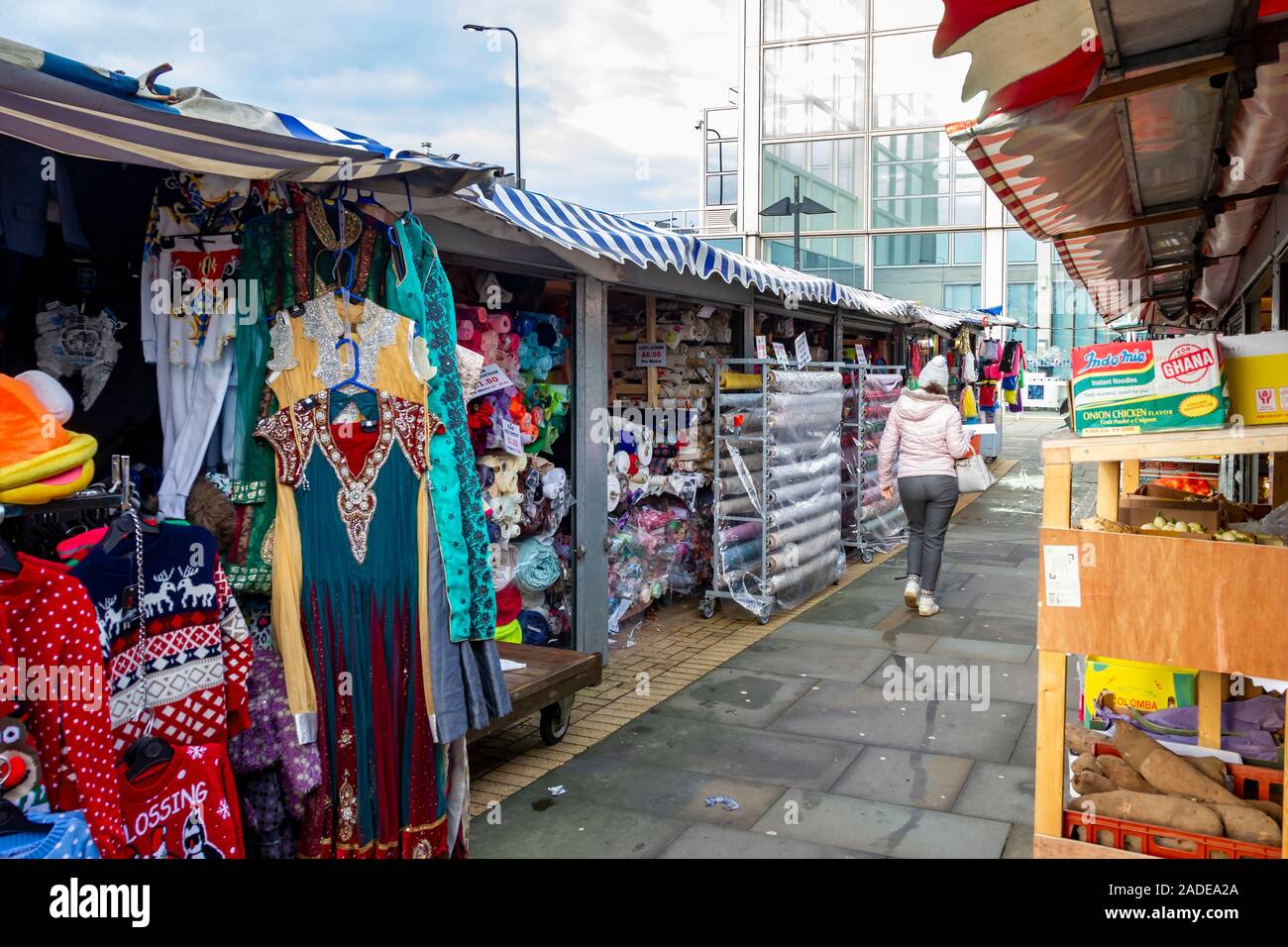 Open market. CMK, with Midsummer Boulevard (Blvd) running overhead, Centre Milton Keynes ...