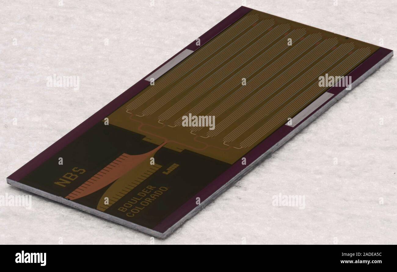 First quantum 10-volt chip, 1989. The National Institute of Standards ...