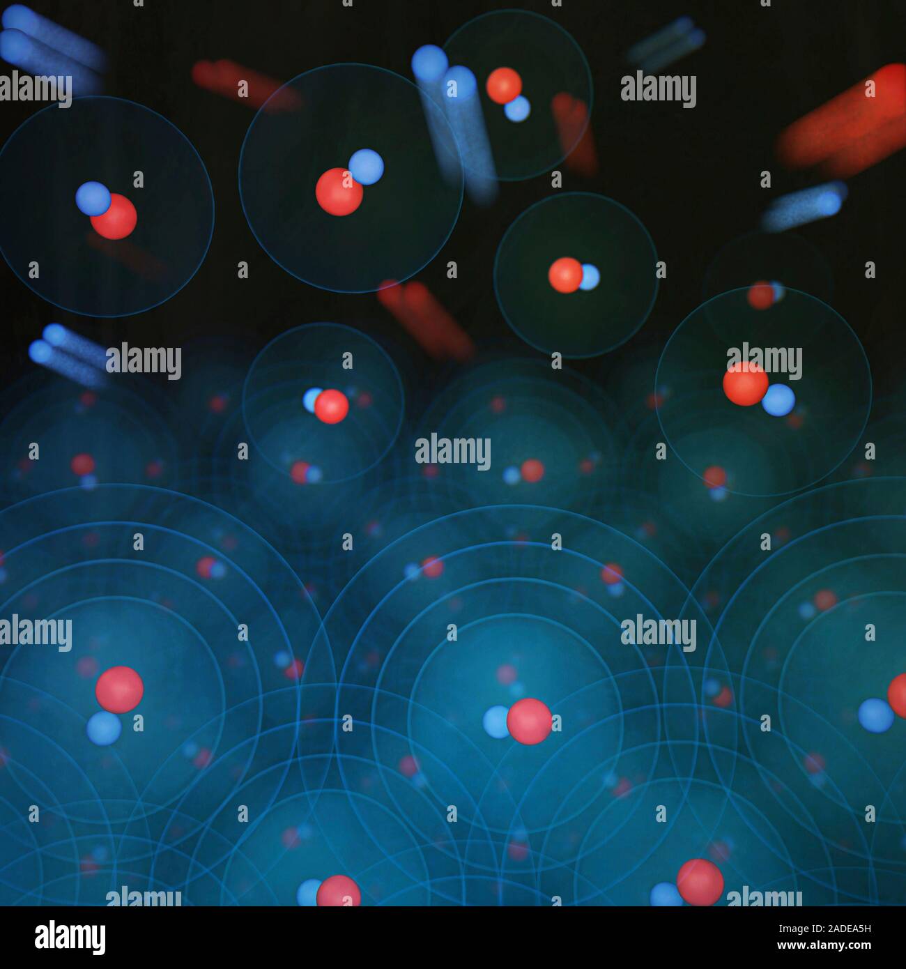 Quantum gas. Illustration of the record-breaking ultracold quantum gas ...