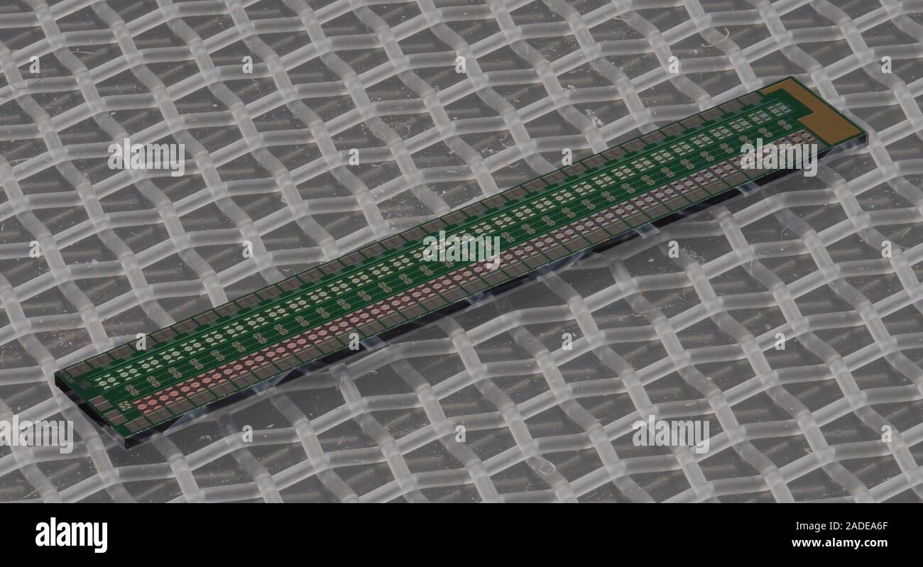 BICEP2 telescope camera superconducting chip. Chip identical to the 16 ...