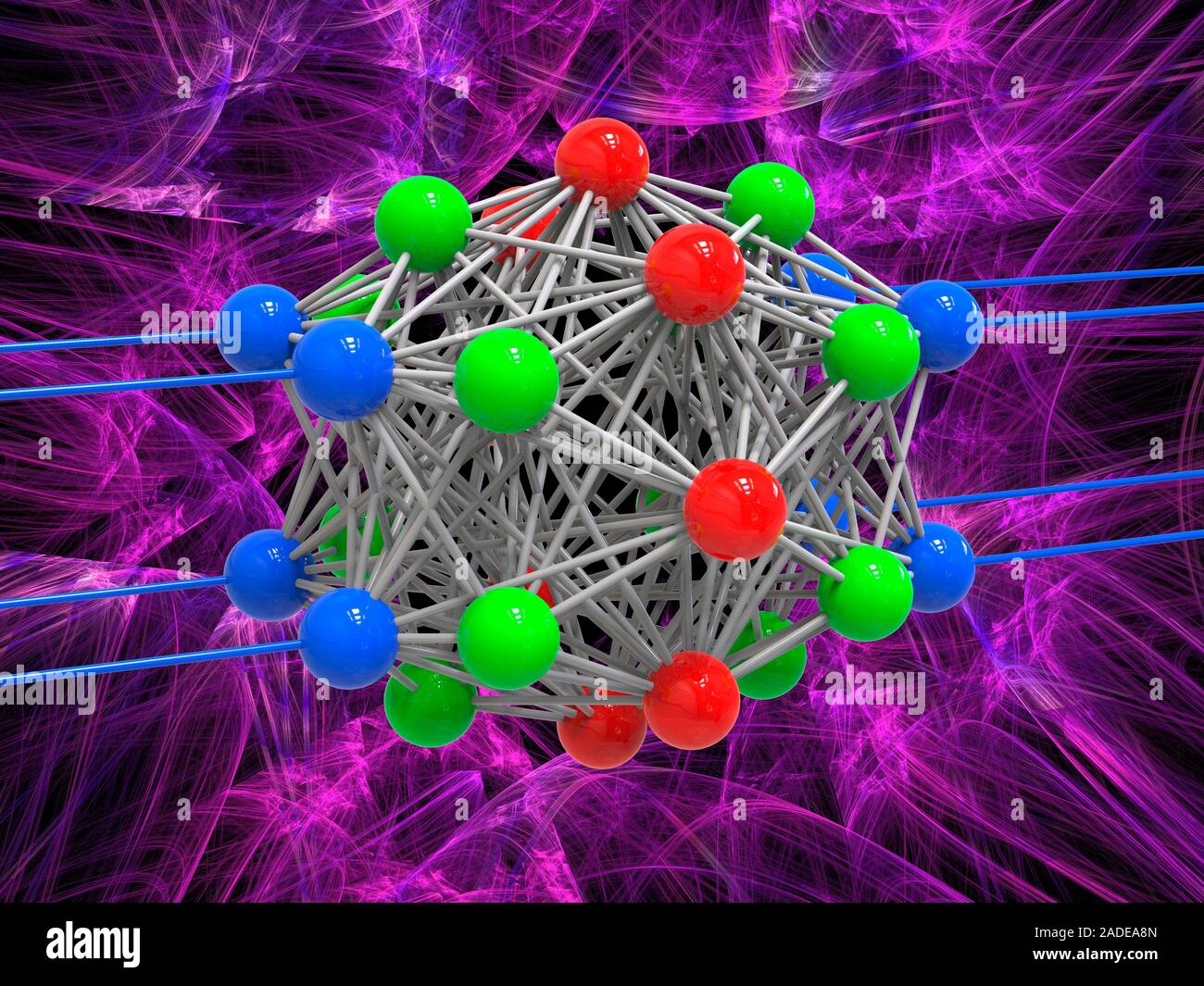 Artificial neural network, computer illustration. An artificial neural ...