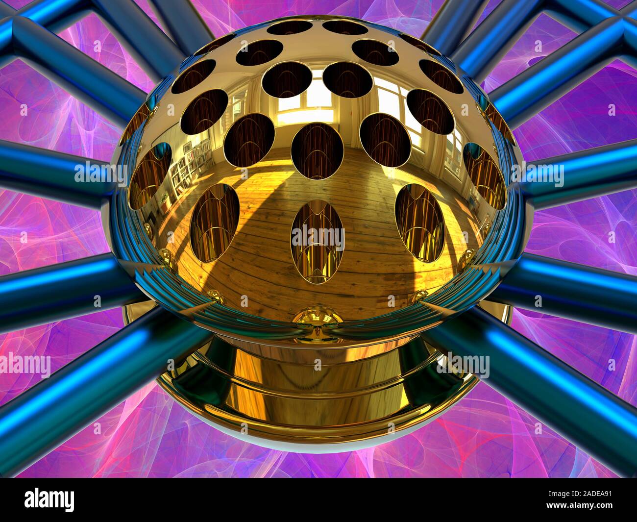 Artificial neural network node, computer illustration. An artificial ...