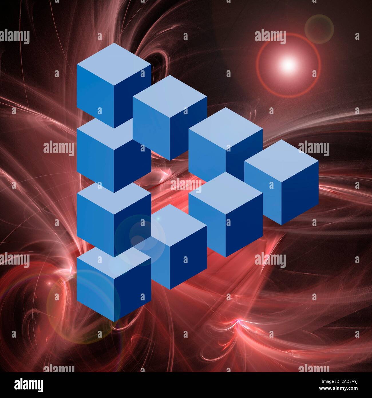 Penrose triangle optical illusion, computer illustration. Variation of ...