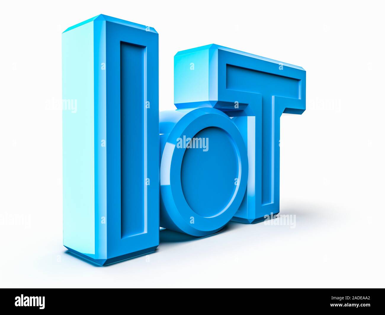 Internet of things (IoT) logo, computer illustration. The internet of ...