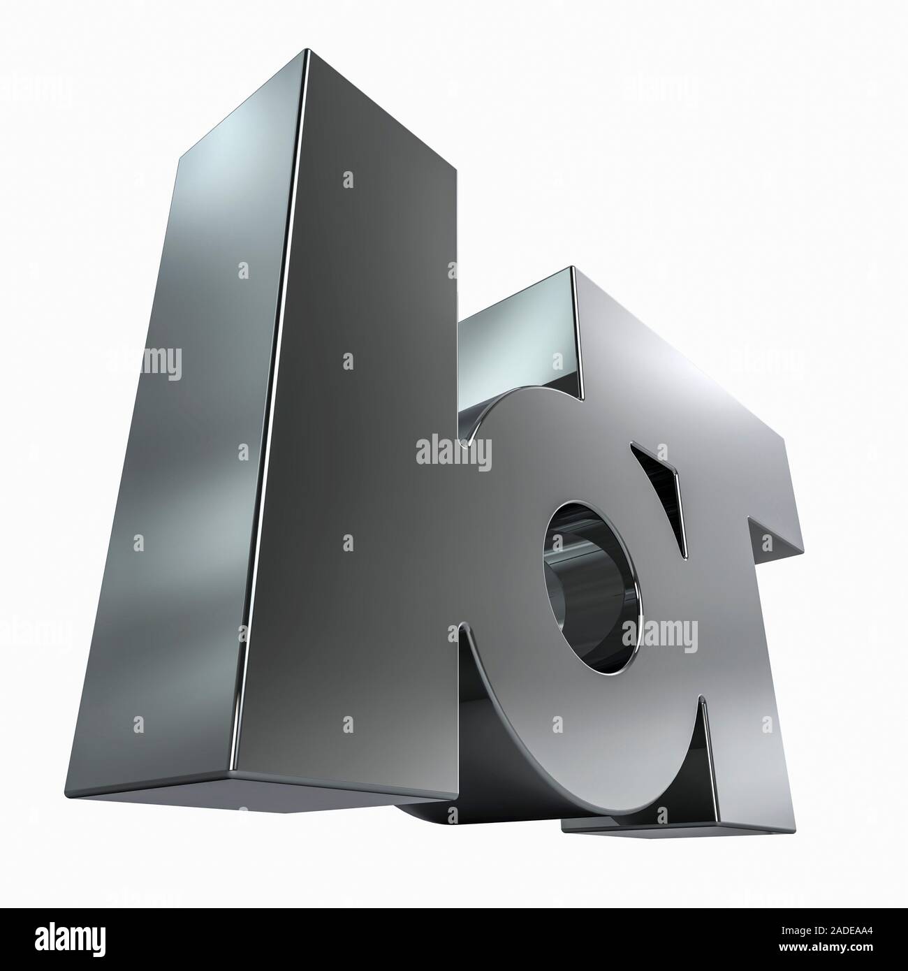 Internet of things (IoT) logo, computer illustration. The internet of ...