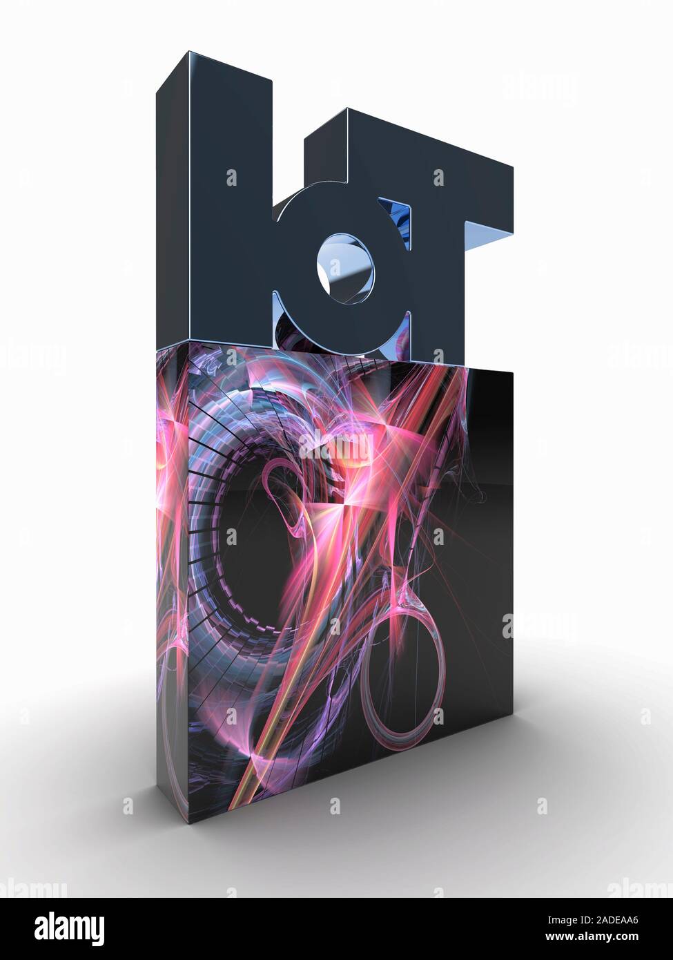 Internet of things (IoT) logo, computer illustration. The internet of ...