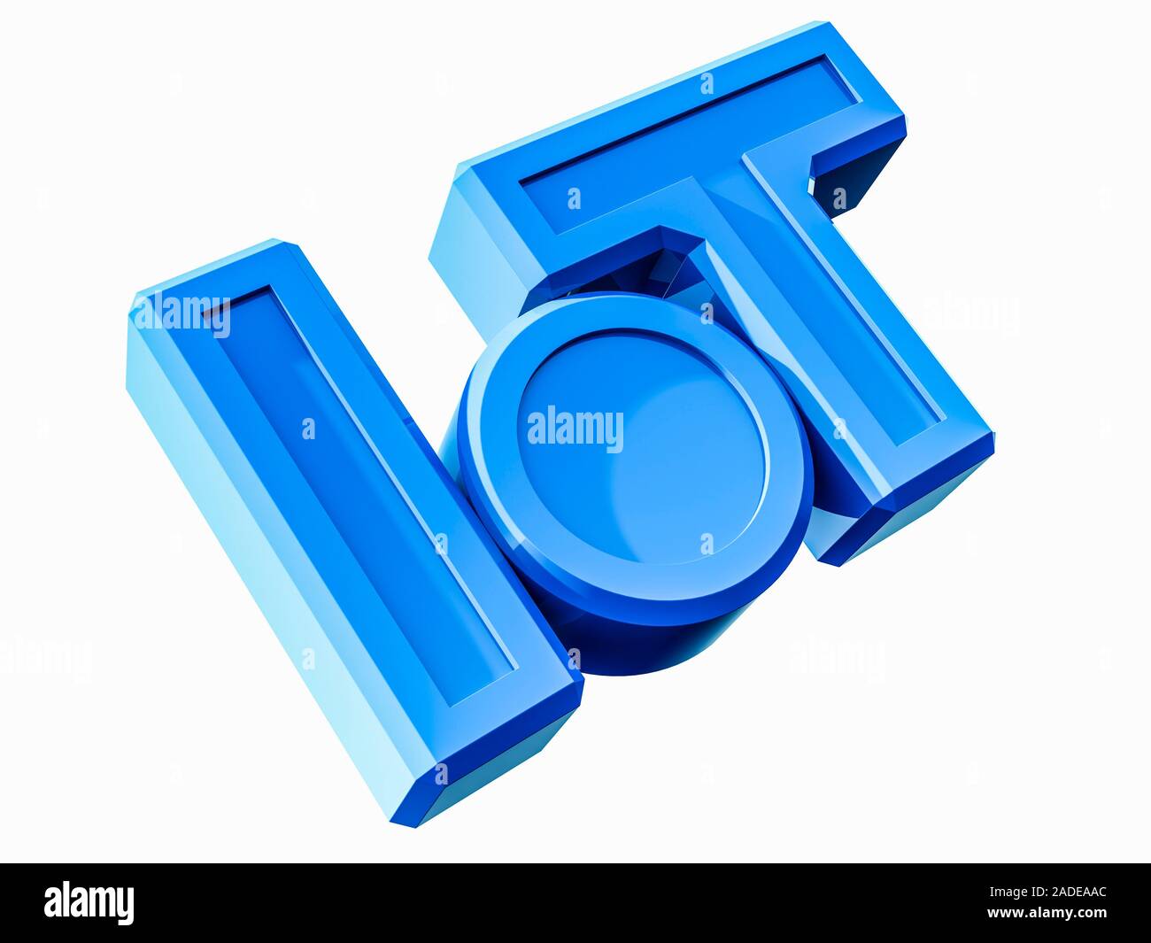 Internet of things (IoT) logo, computer illustration. The internet of ...