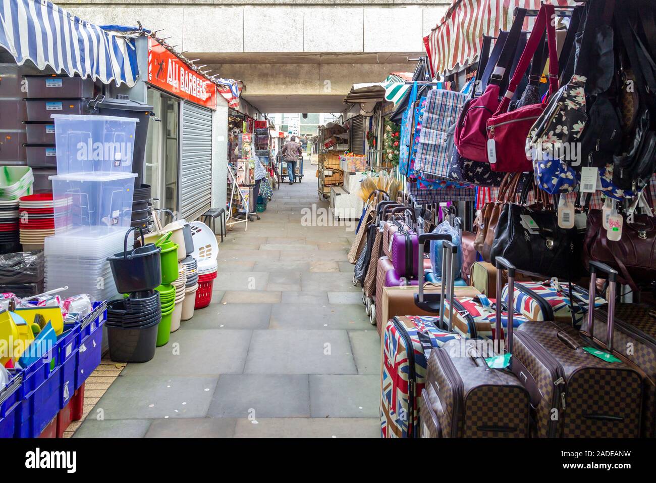 Open market. CMK, with Midsummer Boulevard (Blvd) running overhead, Centre Milton Keynes ...