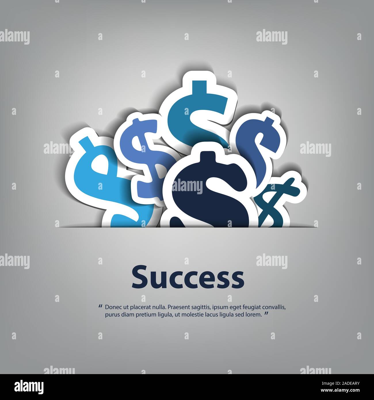 Various Blue Dollar Signs - Abstract Financial Success Concept ...