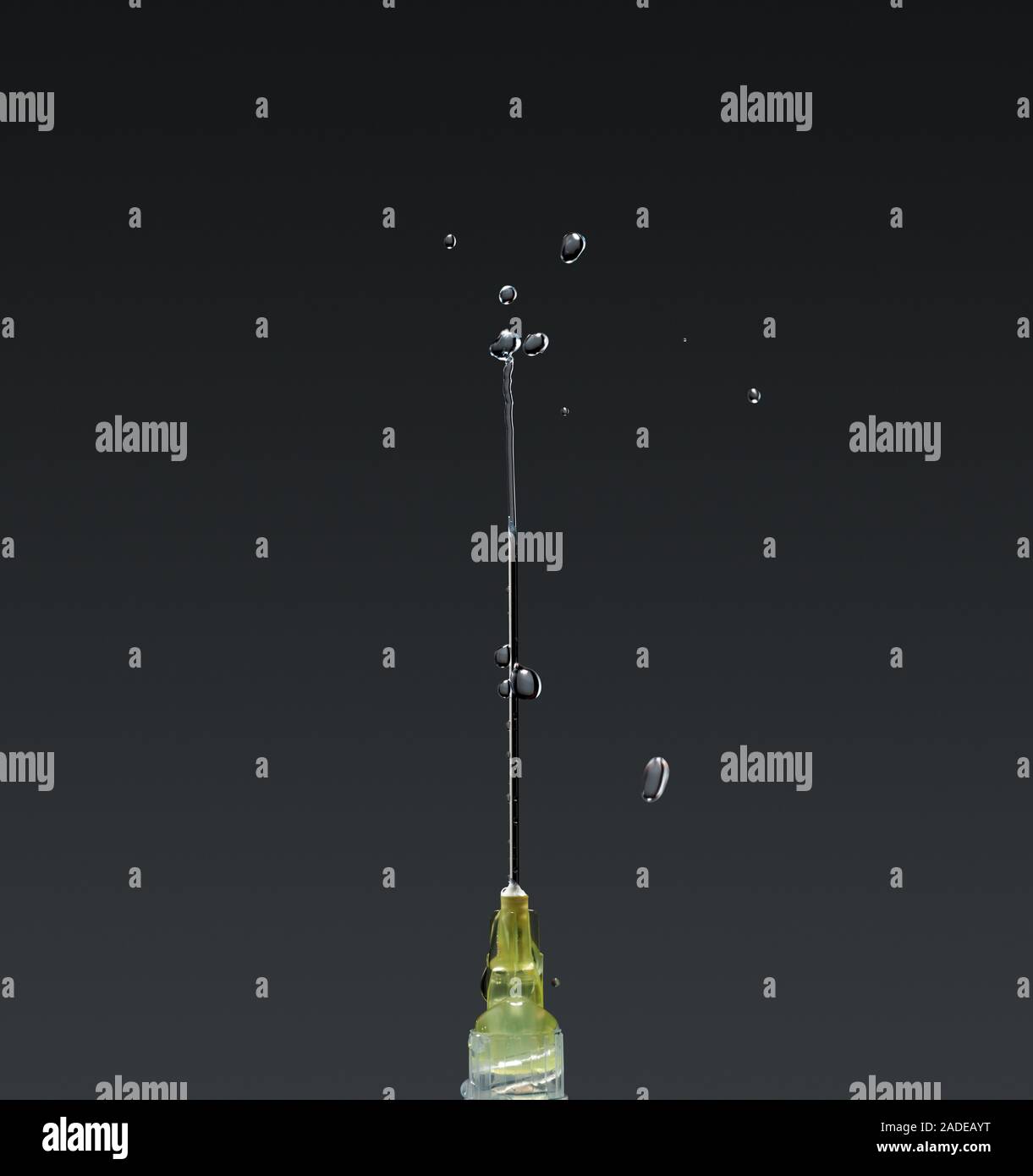 Liquid squirting from syringe Stock Photo - Alamy