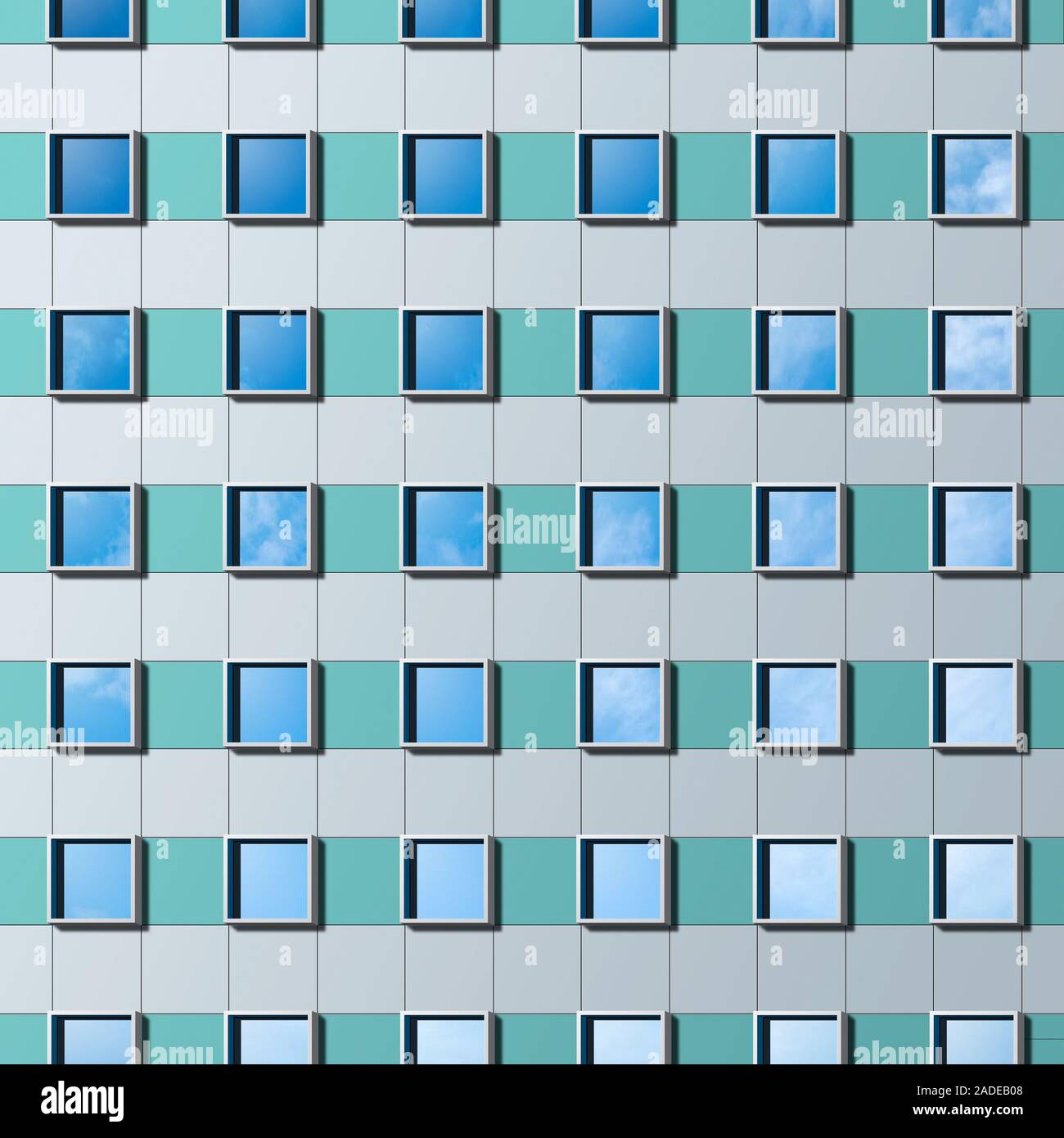 Close-up of an office block, illustration Stock Photo - Alamy